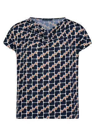 Betty Barclay Kurzarmshirt Damen mit Wasserfallausschnitt (1-tlg)