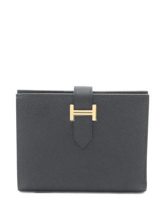Hermès portefeuille pliant Bearn Compact - Noir