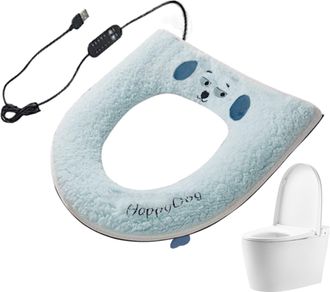 Generic Toilettenbrille Abdeckung,Weiche USB-betriebene einstellbare Zeitschaltuhr | Beheizter Toilettensitz W&auml;rmer F&uuml;r Badezimmer F&uuml;r Badezimmer Wohnung Haus