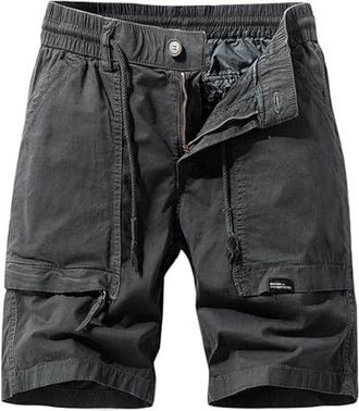 Generic Pantalon cargo pour homme, pantalon de jogging, short d&eacute;contract&eacute; pour homme, taille extensible, &eacute;t&eacute;, plage, travail, style 10, gris, 31W