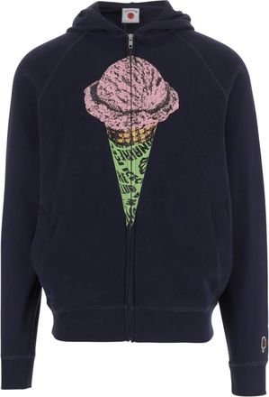Icecream Icecream, Homme, Sweatshirts et sweats &agrave; capuche, Bleu, Taille: L SweaT-shirt &agrave; capuche zipp&eacute; en coton avec logo