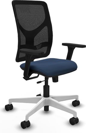 Piqueras y Crespo Arbeitsstuhl mit 3D-Armlehnen, h&ouml;henverstellbare Lendenwirbelst&uuml;tze, ausgestattet mit Syncro/Traslack und Schneideschaum, mit Rollen 65 mm, Nylon, Sch