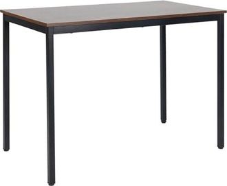 Relaxdays Esstisch, für 4 Personen, Küchentisch HBT: 76x110x60 cm, Esszimmer & Küche, Tisch, bis 80 kg, braun/schwarz