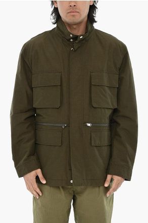 Woolrich Cotton-Blend Utility Jacket with Removable Hood size Xxl