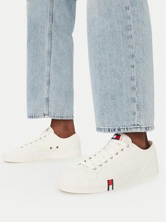 Tommy Jeans Sneakers aus Stoff Archive Vulc Y2K EM0EM01674 Wei&szlig;