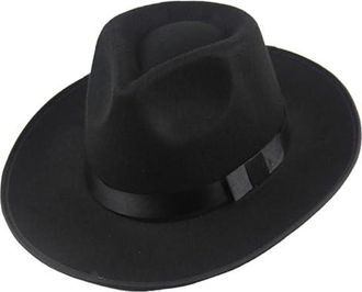 Generic Chapeaux de jardinage pour femmes hommes femmes chapeau panama &agrave; large bord dur chapeau automne chapeau noir hommes chapeaux de natation, Noir, Taille