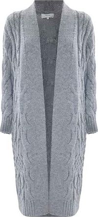 Kocca T-shirt long avec tresses pour femme, couleur unie, manches longues, mod&egrave;le A25PMA7494ABUN000, gris, XS