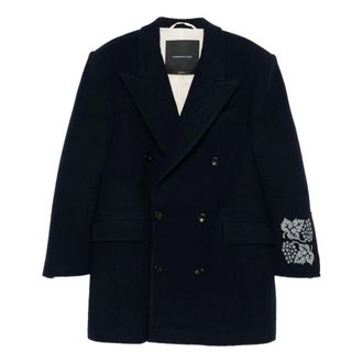 Federico Cina Zweireihiger Mantel - - Jackets - Damen - Blau - M