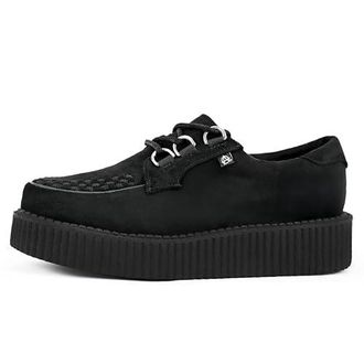 T.U.K. Anarchic Creeper - Chaussures pour Hommes et Femmes - Couleur Daim v&eacute;g&eacute;talien Noir - Chaussures de Style Punk, Gothique et Rocker - Chaussures &agrave; Lacet