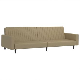 vidaXL Schlafsofa 2-Sitzer Cappuccino-Braun Kunstleder Vidaxl