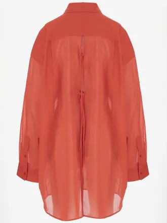 Frankie Shop Womens Cotton Shirt Red