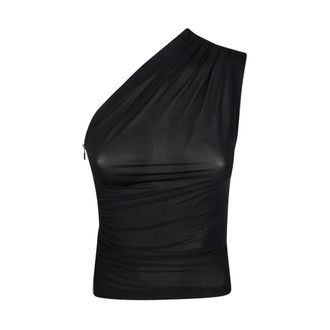 Elisabetta Franchi Femme, Tops, Noir, Taille: 42 FR Top en jersey