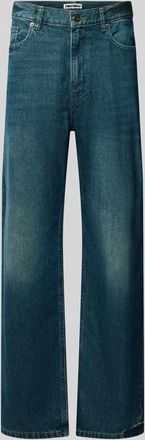 Review Straight Fit Jeans aus reiner Baumwolle im Used-Look