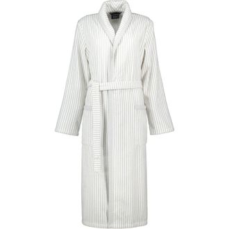 Caw&Ouml; Damen Bademantel mit Schalkragen 3423 Fb. 76 - wei&szlig;-silber Gr&ouml;&szlig;e 42