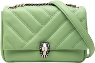 Bulgari Sac bandouli&egrave;re Serpenti Cabochon Pre-owned - Femme - Pre-owned - Vert - Taille: ONE Size