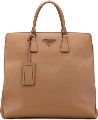 Prada Hobo Bags - Saffiano Lux Double Handle Shopping Tote - Gr. unisize - in Braun - f&uuml;r Damen