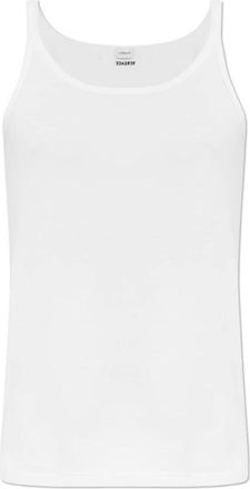 Versace Homme, Tops, Blanc, Taille: XL Lingerie Top With Round Neckline