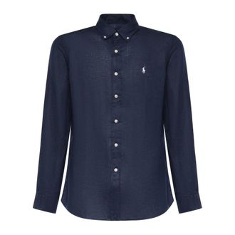 Polo Ralph Lauren Homme, Chemises, Bleu, Taille: 2XL Chemise en Lin