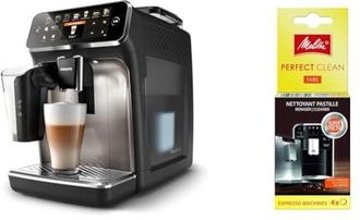 Philips Philips Series 5400 Kaffeevollautomat - LatteGo Milchsystem & Melitta 178599 Perfect Clean Reinigungstabs f&uuml;r Kaffeevollautomaten und Espressomaschine
