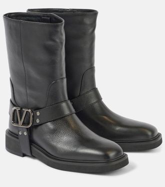 Valentino Garavani Bottines VLogo Signature en cuir