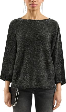 QS by s.Oliver Damen 2174453 Pullover 3/4 Arm, Grey/Black, XXL