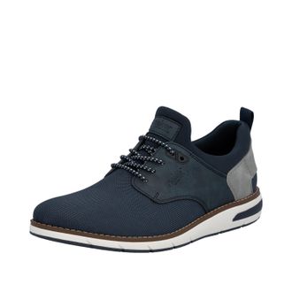 Rieker Slip-On Sneaker RIEKER, Herren, Gr. 45, navy, grau, Lederimitat, Textil, Schuhe, Schlupfschuh, Freizeitsneaker, Halbschuh mit Gummizug