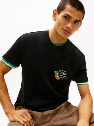 Tommy Jeans T-Shirt TJM REGULAR FIT SIGN SHIFT mit Tommy-Logo hinten, Jersey