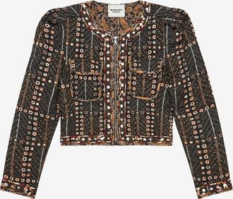 Isabel Marant Veste Christy - Femme - Noir D&eacute;lav&eacute; - Taille 34 - Marant &Eacute;toile