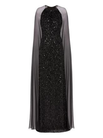 Jenny Packham robe Elite à coupe longue - Noir