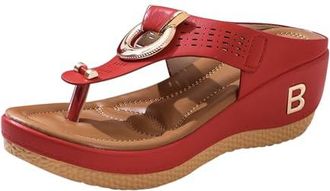 Generic Sandales dété pour femme Europe et États Commerce extérieur Boucle en métal Fond épais Tongs Femme Été Nouvelle Pente Externe Avec Drag de Plage Dames