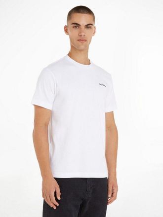 Calvin Klein T-Shirt Micro Logo aus dickem Winterjersey, mit Logoprint