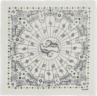 Kujten Petit bandana cachemire, imprim&eacute; signe astrologique Scorpion - Petit Bandana Hachi Sign Scorpion