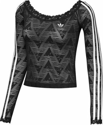 adidas Originals Damen Langarmshirt LACE BARDOT TOP
