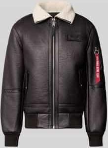 Alpha Industries Bomberjacke mit Label-Patch und Kentkragen