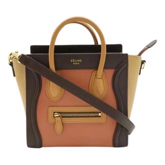 Celine Sac &agrave; main Pre-owned Luggage Nano Shopper en cuir - Femme - Pre-owned - Brun - Taille: ONE Size