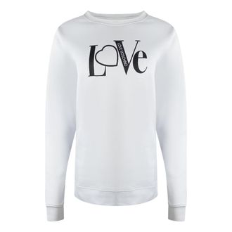 Moschino Bold Love Logo Wei&szlig;er Pullover