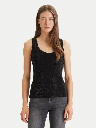 Guess Top W6GP10 K2932 Schwarz Regular Fit