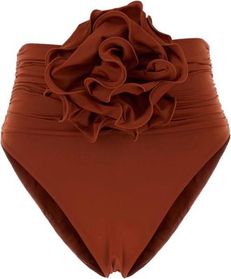 Magda Butrym Femme, Maillots de bain, Rouge, Taille: 38 FR Bas de Bikini Brick Stretch Nylon