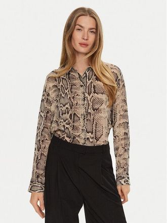 Sisley Hemd 5YBMLQ07F Beige Regular Fit