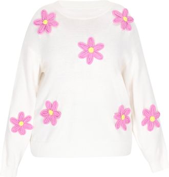 Mymo Pullover in &Uuml;bergr&ouml;&szlig;e Frauen Wei&szlig;