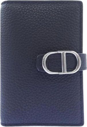 Dior Pre-owned Normandie &Eacute;tui &agrave; cartes en cuir de veau - Femme - Pre-owned - Bleu - Taille: ONE Size