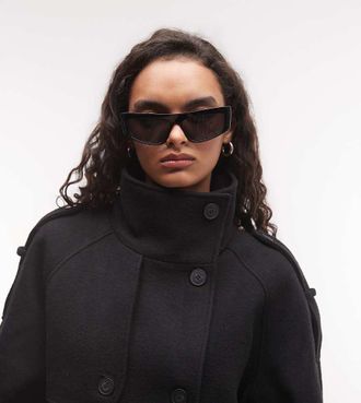 Monki Jacke mit Stehkragen in Schwarz
