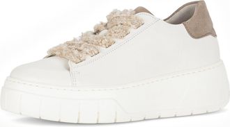 Gabor Damen Low-Top Sneaker, Frauen Sneaker,Optifit,breit,Hovercraft,atmungs-aktiv,sacchetto,weich,sportlich,Weiss,f,Latte/Rabbit,39 EU / 6 UK