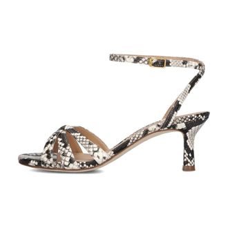 Unisa Schwarze Schlangenmuster Sandalen mit Absatz - - Shoes - Damen - Schwarzk - 37 EU