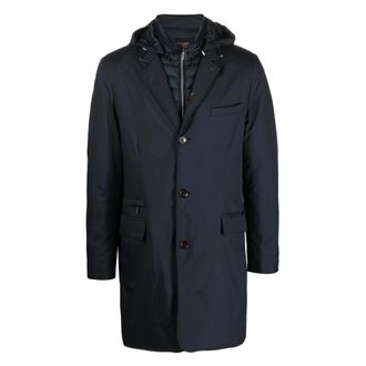 Moorer Redon-Skt Kapuzenmantel - - Coats - Herren - Blau - M