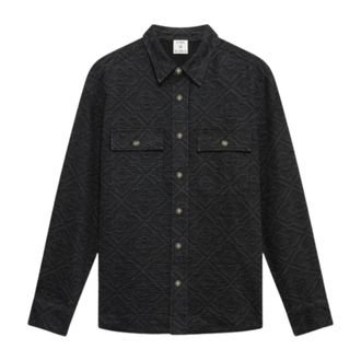Casablanca Laser Monogram Denim Shirt - - Jackets - Herren - Schwarzk - M