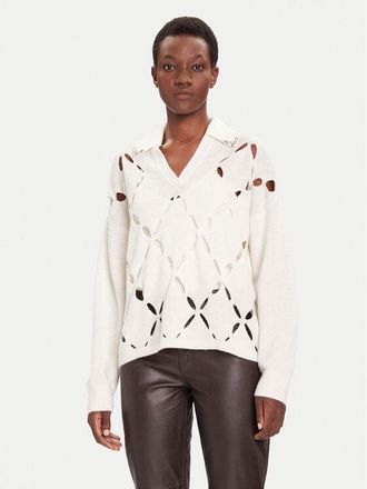 Liu Jo Pullover MF5038 MS009 Wei&szlig; Regular Fit