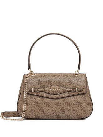 Guess Co Satchel-Tasche mit Monogrammmuster - Braun