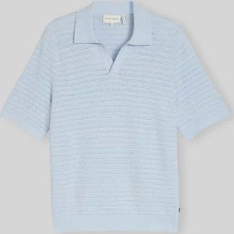 Tom Tailor Regular Fit Poloshirt aus Baumwoll-Leinen-Mix