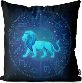 Void Watches Löwe Sternzeichen Astrologie Kissenbezug Kissenhülle Polyester wasserfest Outdoor Indoor, Kissen Größe:40 x 40 cm